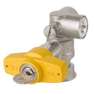 VALVOLA A SFERA PER GAS CON CALOTTA E PRESA DI PRESSIONE - NORMA UNI ...